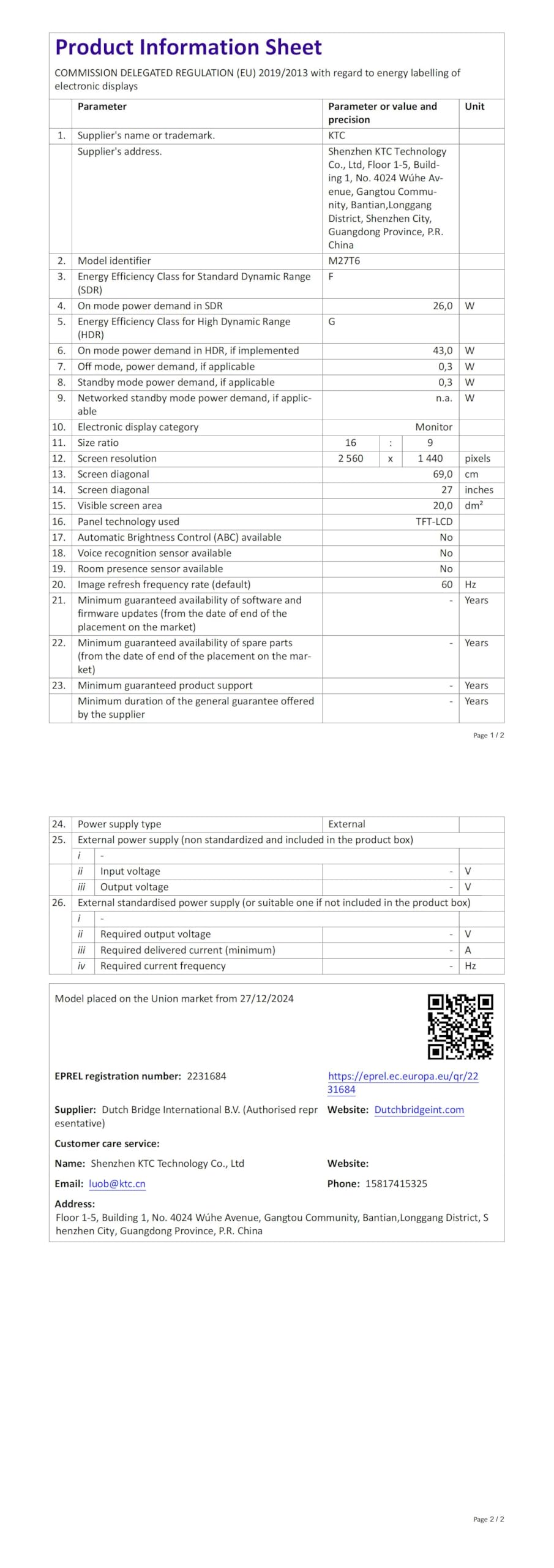 KTC Mini LED Monitor 27 Inch | Gaming Monitor | 2K@180Hz QHD ...