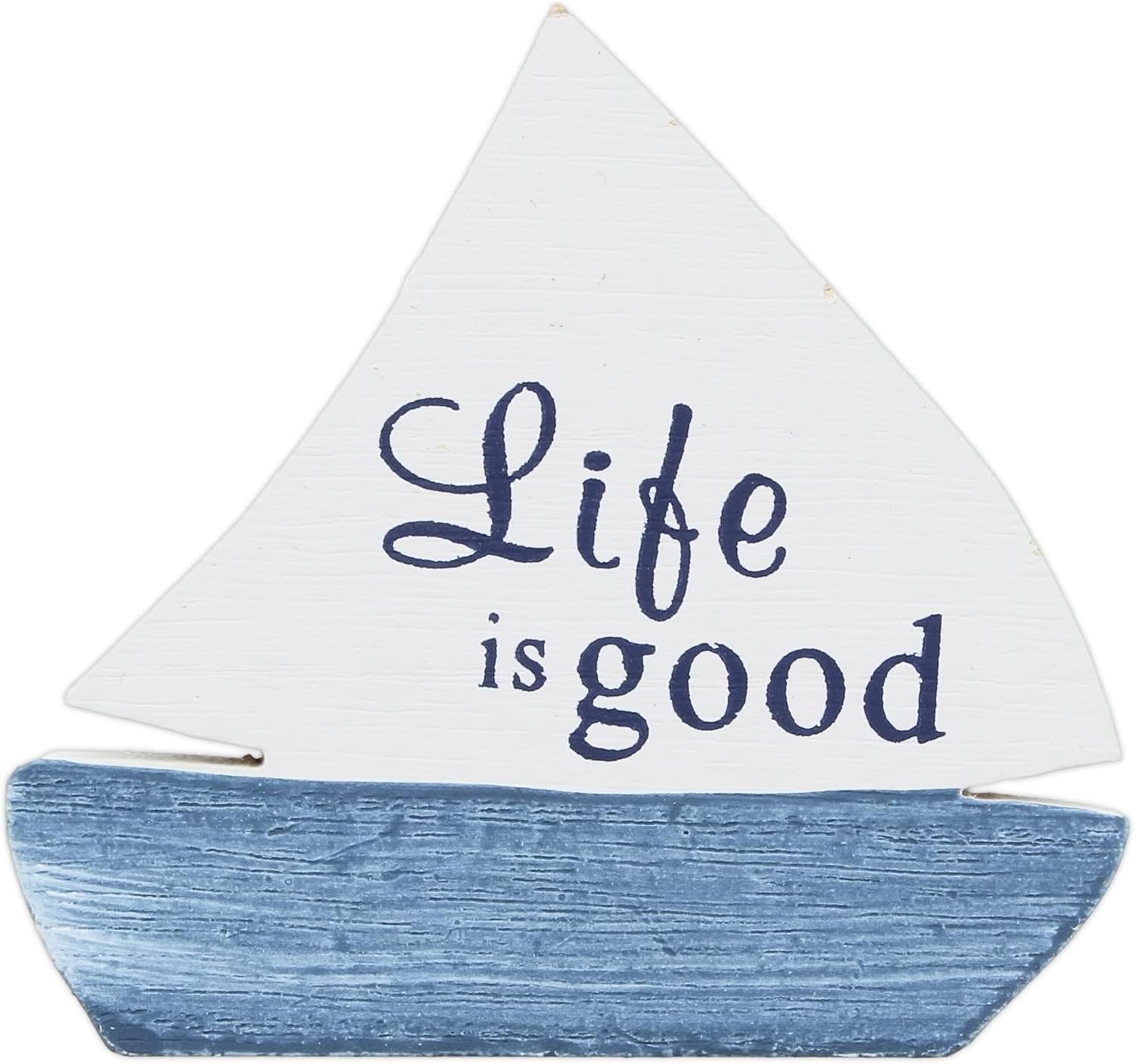 Amazon.com: 'Life is Good' Mini Coastal Wooden Nautical Sailboat Sign ...