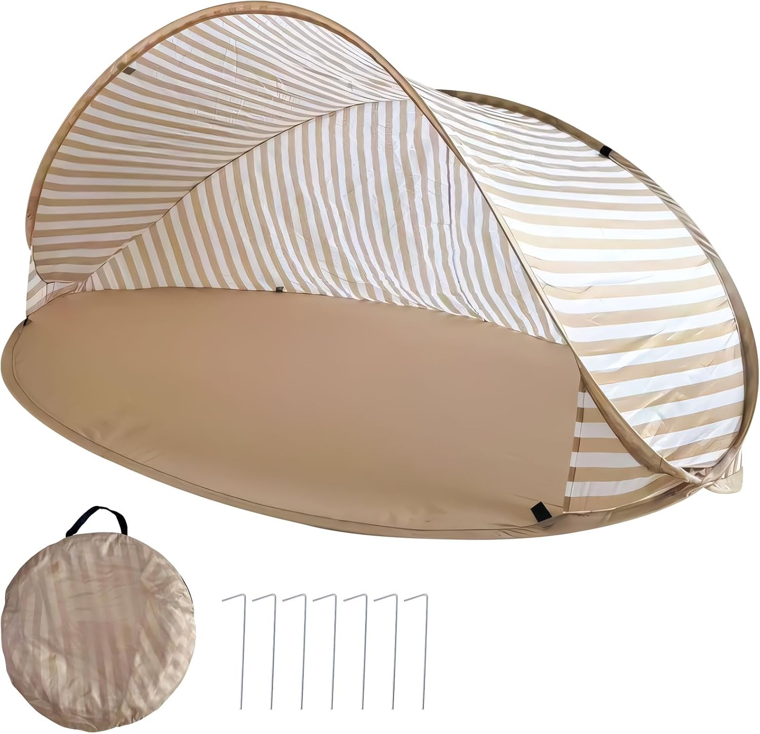 Strandmuschel Pop Up 3-4 Personen, Strandzelt Strand Zelt mit UV-Schutz ...