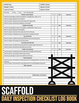 Scaffold Daily Inspection Checklist: Scaffolding Safety Inspection ...