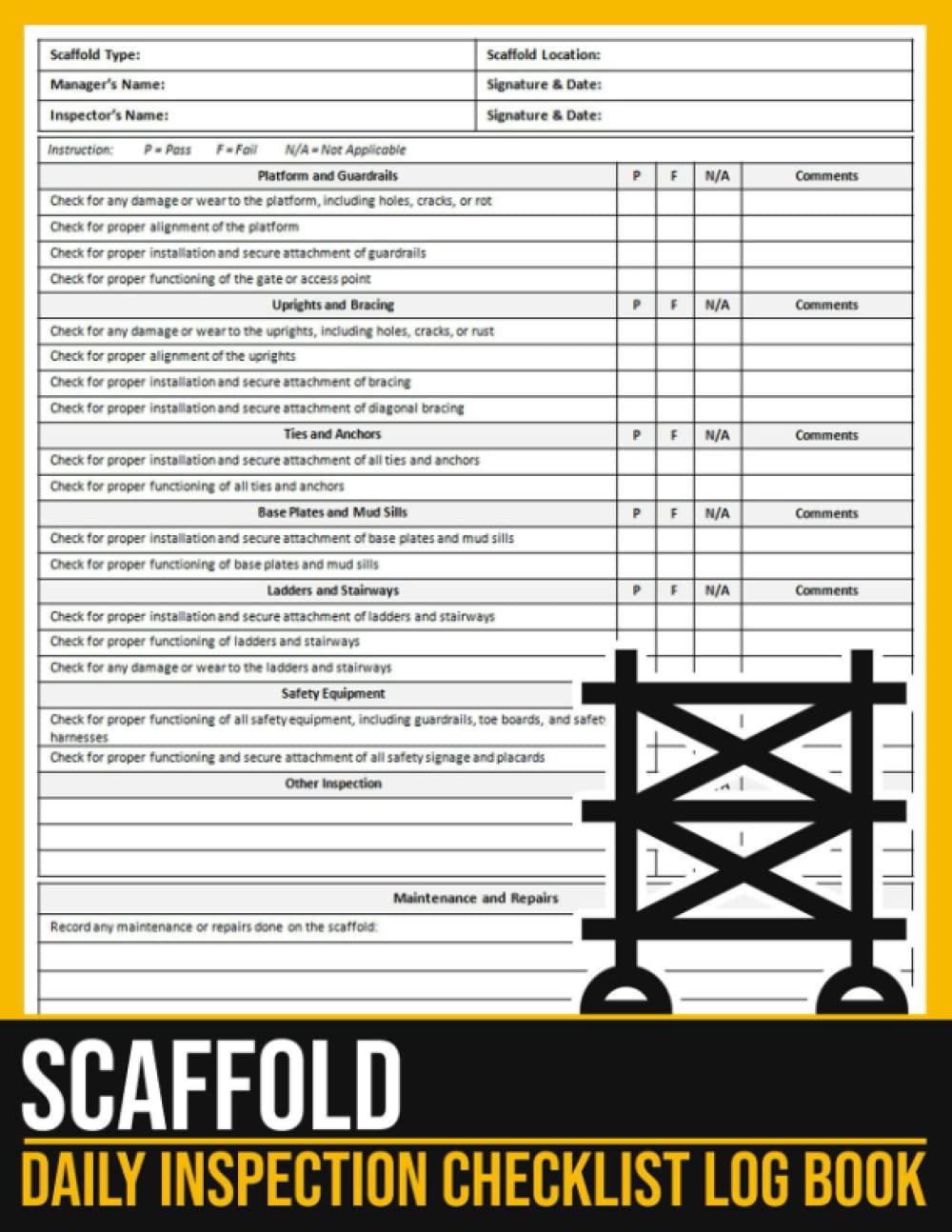 Scaffold Daily Inspection Checklist: Scaffolding Safety Inspection ...