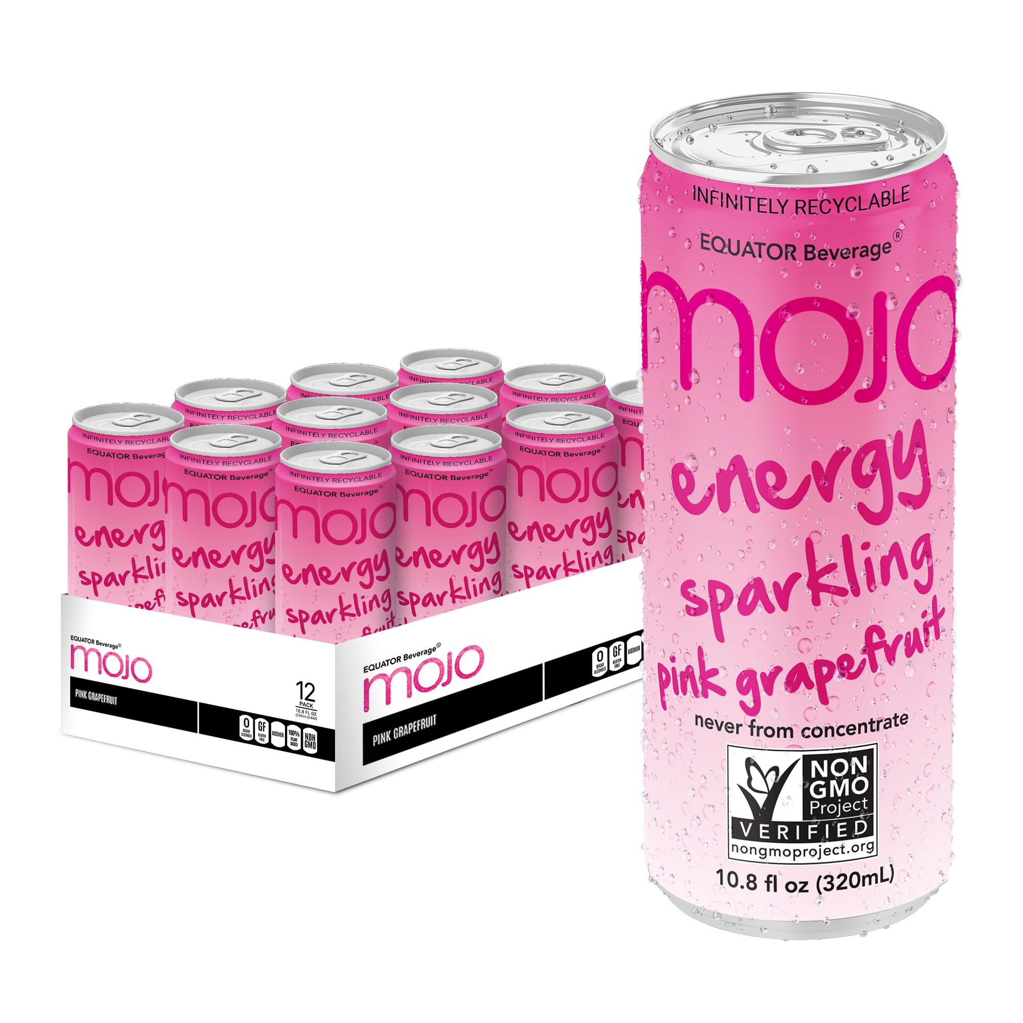 Amazon.com : MOJO Energy Sparkling Pink Grapefruit | Hydration Drink ...