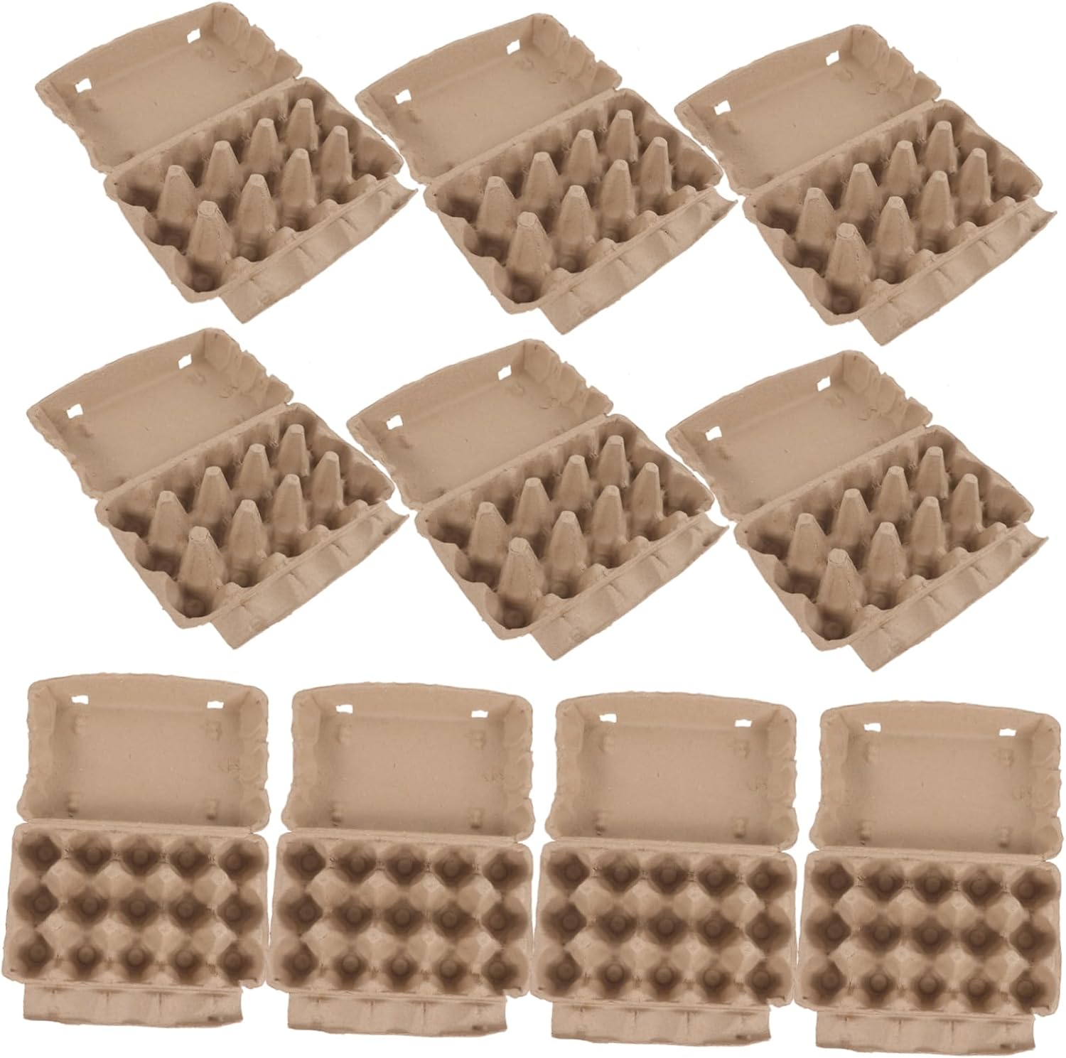 Amazon.co.jp: Mobestech 10個 パルプ繊維の卵パック 空の卵パック エッグディスペンサートレイ 果肉入り卵パック キッチンエッグホルダー 卵の梱包箱 エッグラック 天然 ...
