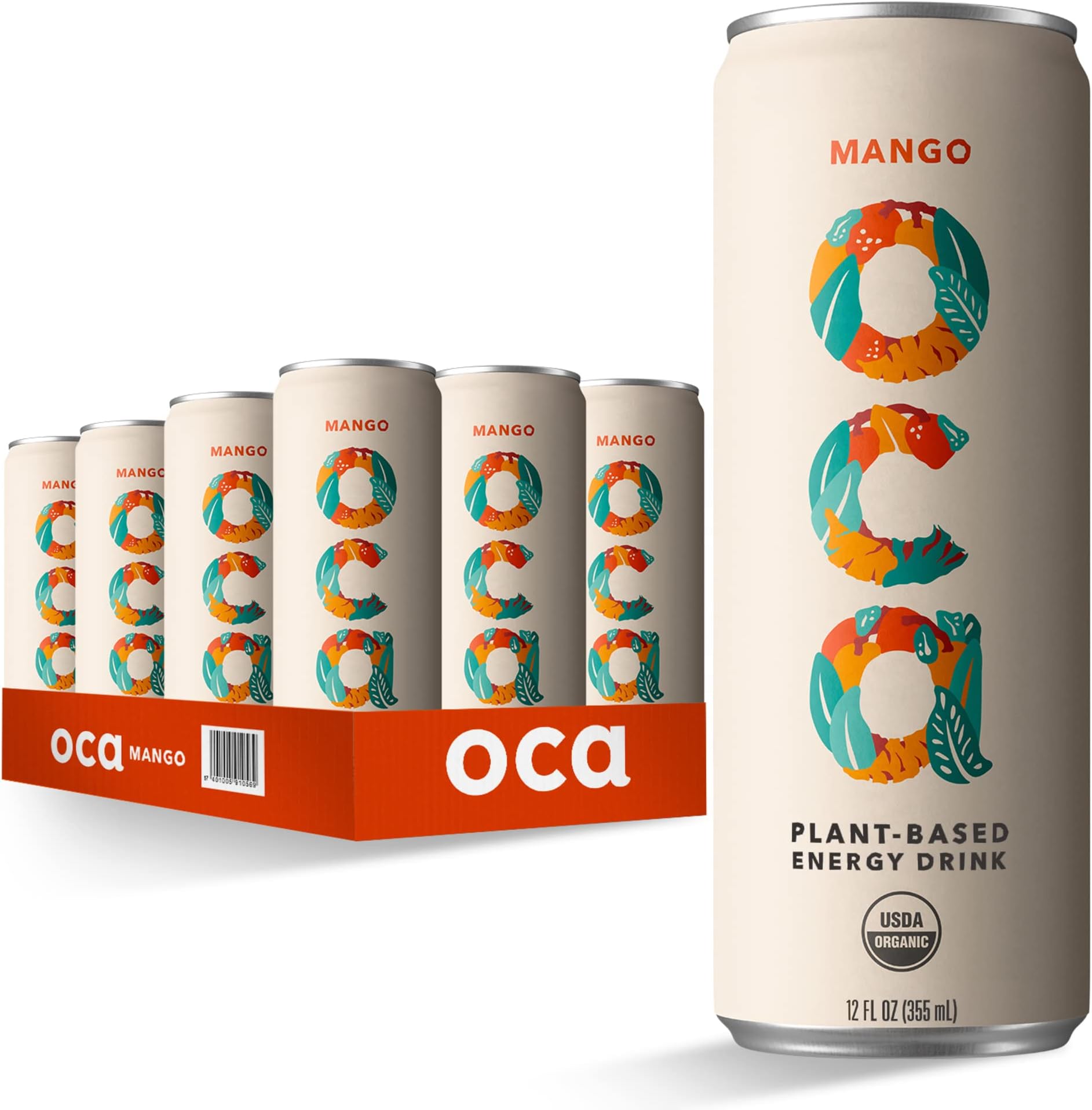 Amazon.com : OCA - Plant Based Energy Drink - Natural Low Sugar ...