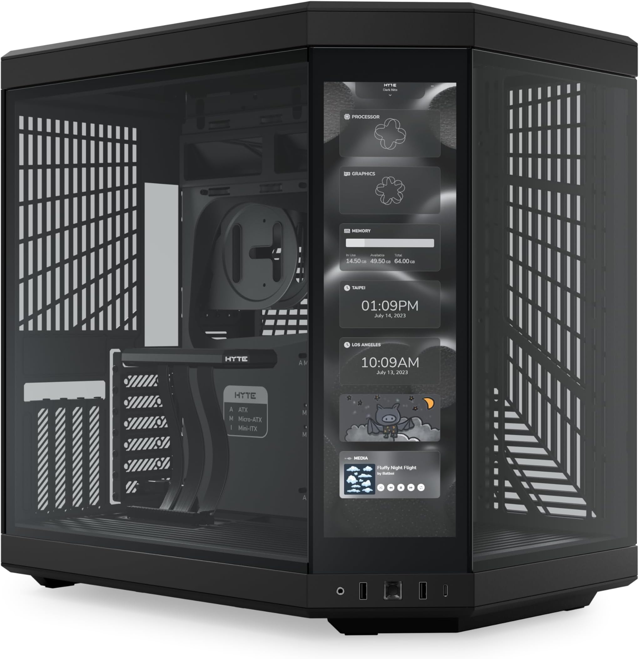 Amazon.com: HYTE Y70 Touch Dual Chamber ATX Mid Tower Modern Aesthetic ...