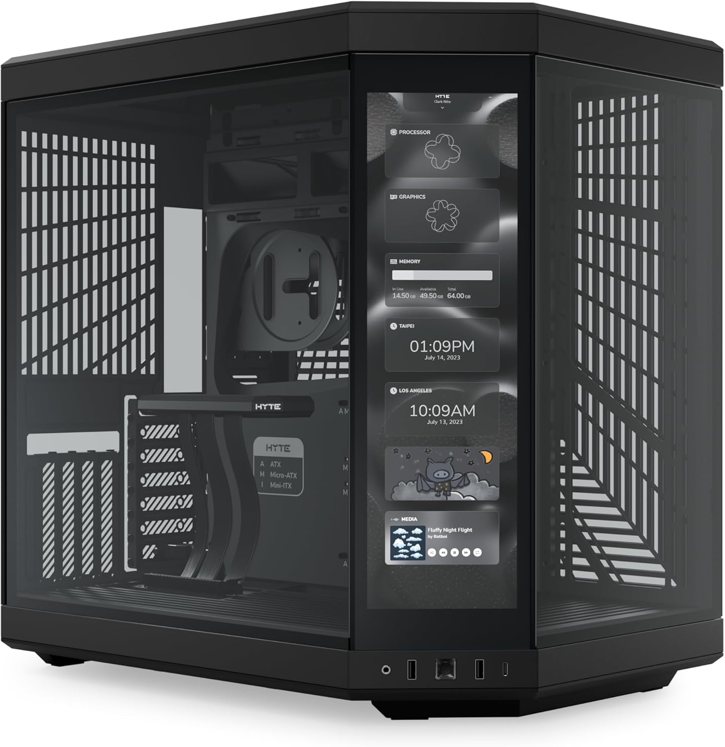 Amazon.com: HYTE Y70 Touch Dual Chamber ATX Mid Tower Modern Aesthetic ...