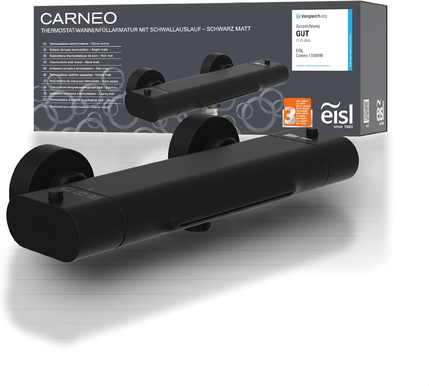 EISL Badewannenarmatur CARNEO, Mischbatterie mit Thermostatregulierung ...