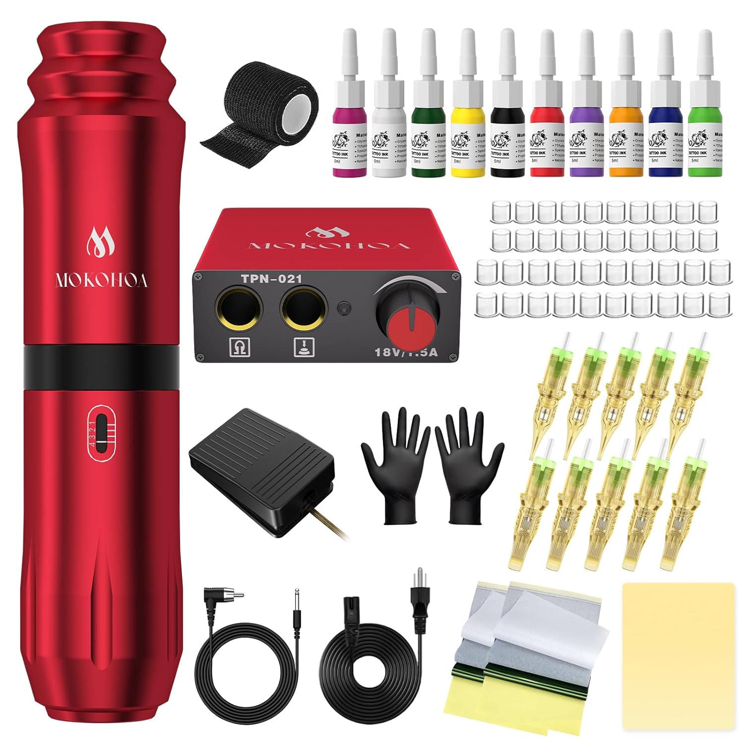 Amazon.com: Tattoo Gun Kit for Beginners-Friendly,Professional needle ...