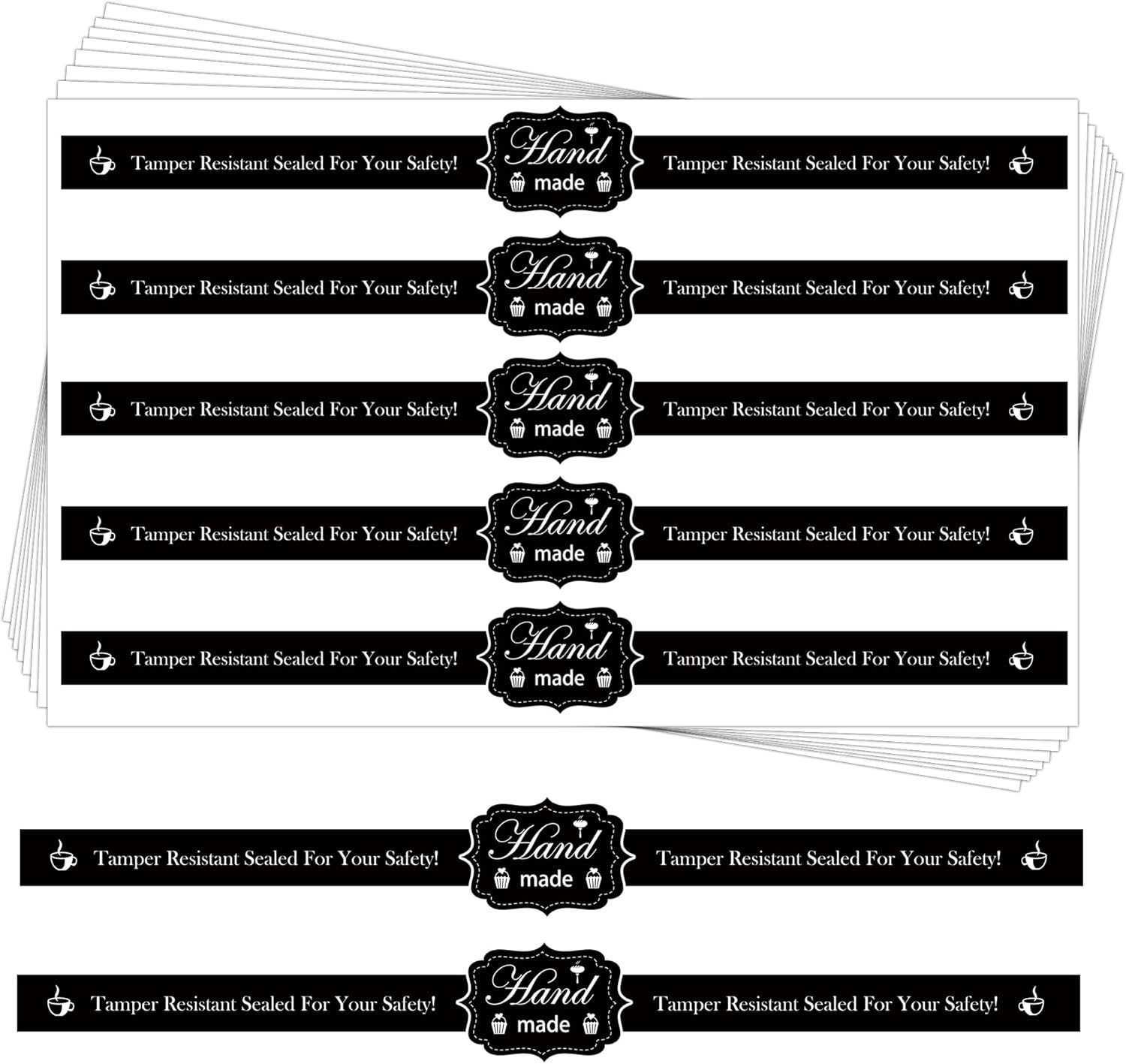 Amazon.com : Food Retail Package Seal Stickers 9x1 Inch Safe Secure ...