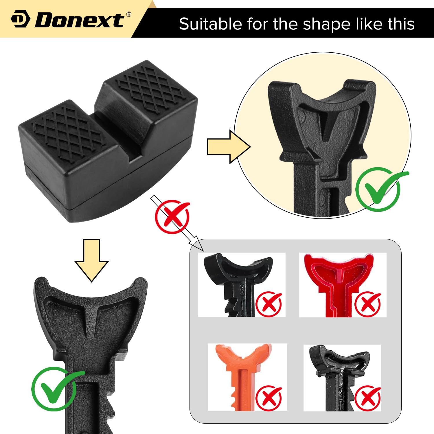 Snapklik.com : Jack Pad Adapter For Jack Stands 3 Ton Rubber Frame Rail ...