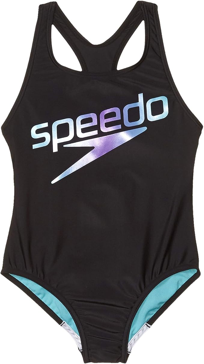 Amazon.co.jp: Speedo Kids Girl's Speedo Logo One-Piece (Big Kids ...