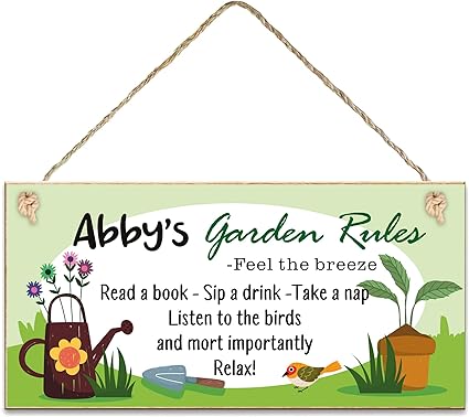 Personalised Wooden Plaques - Welcome Signs & Garden Rules for Outside ...