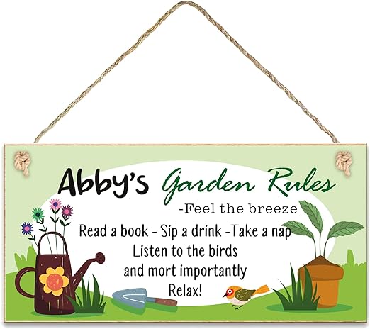 Personalised Garden Signs Custom Wooden Garden Signs Plaques for ...