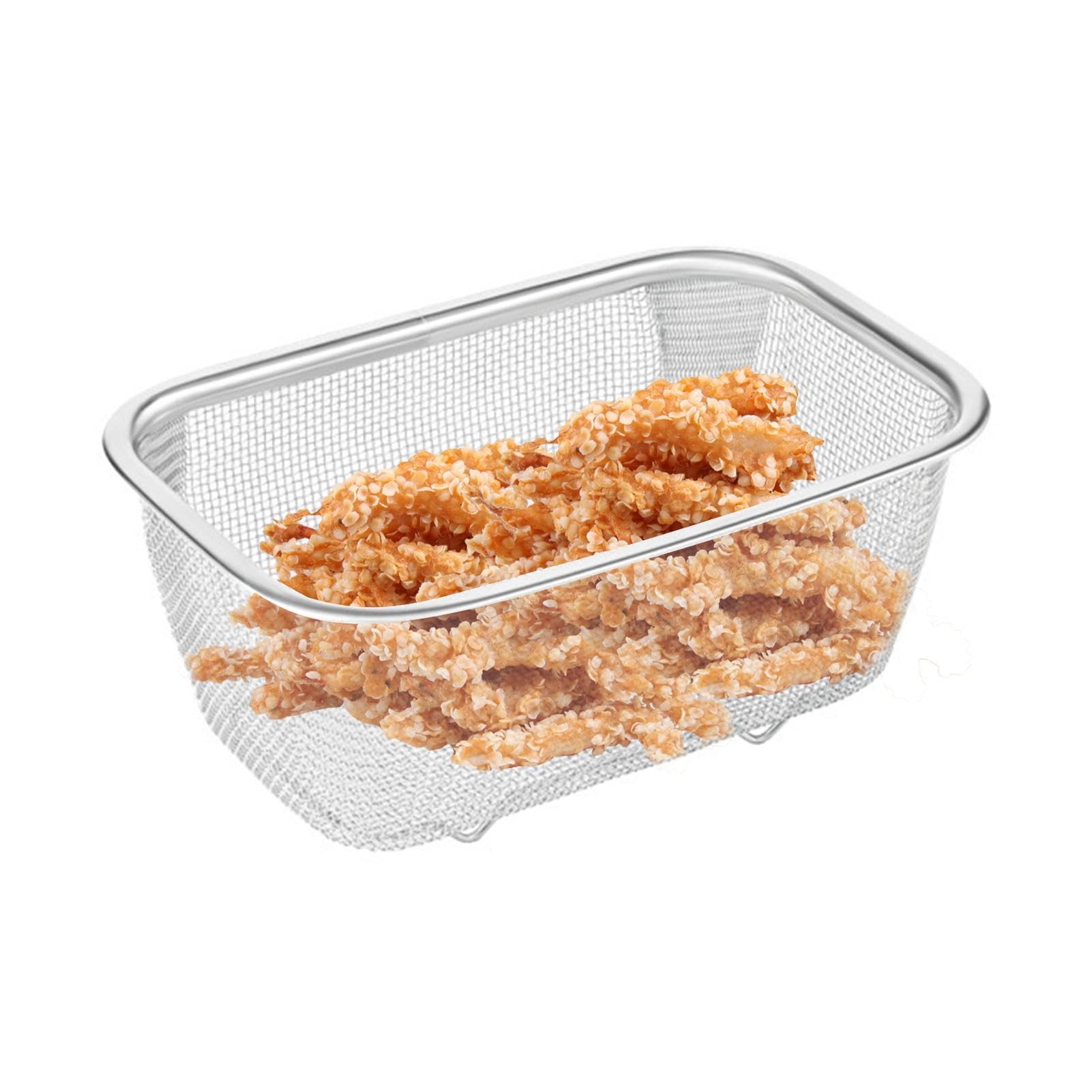 Amazon.com: Stainless Steel Colander Strainer - Rectangle Mesh Oil ...