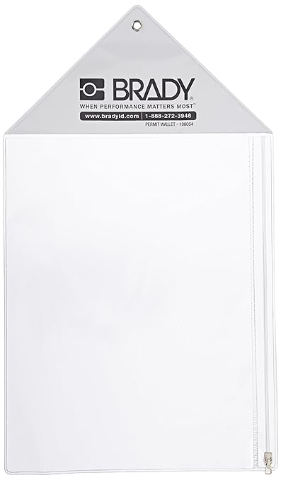 Brady PW-PW A4 1, SCAFFTAG PERMIT WALLET (1 Tag): Industrial Lockout ...