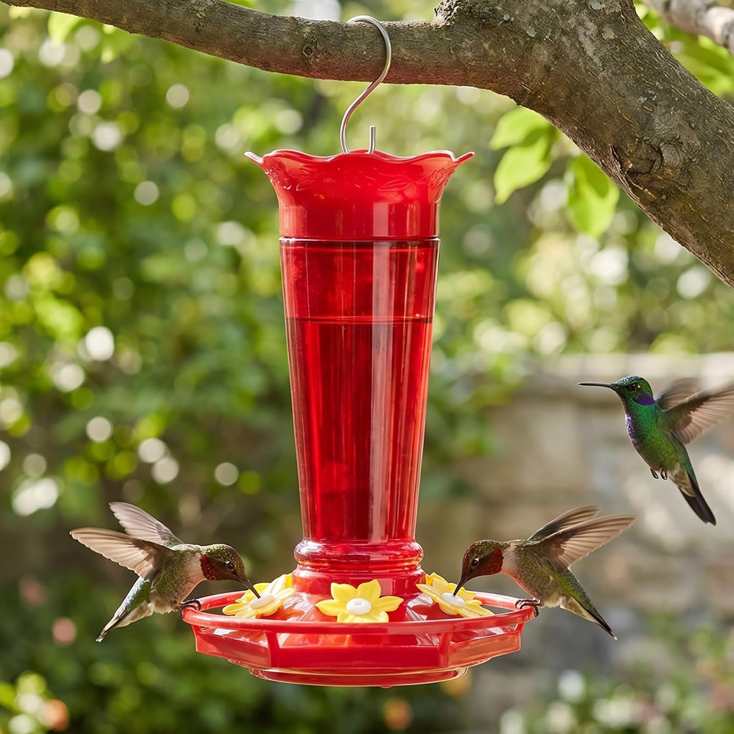 Amazon.com : Gbekery Glass Hummingbird Feeders for Outdoors Hanging Ant ...