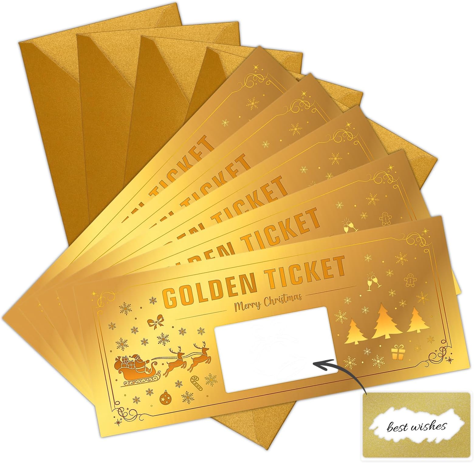 Amazon.com : CJ&M The Golden Ticket | Scratch & reveal surprise ticket ...
