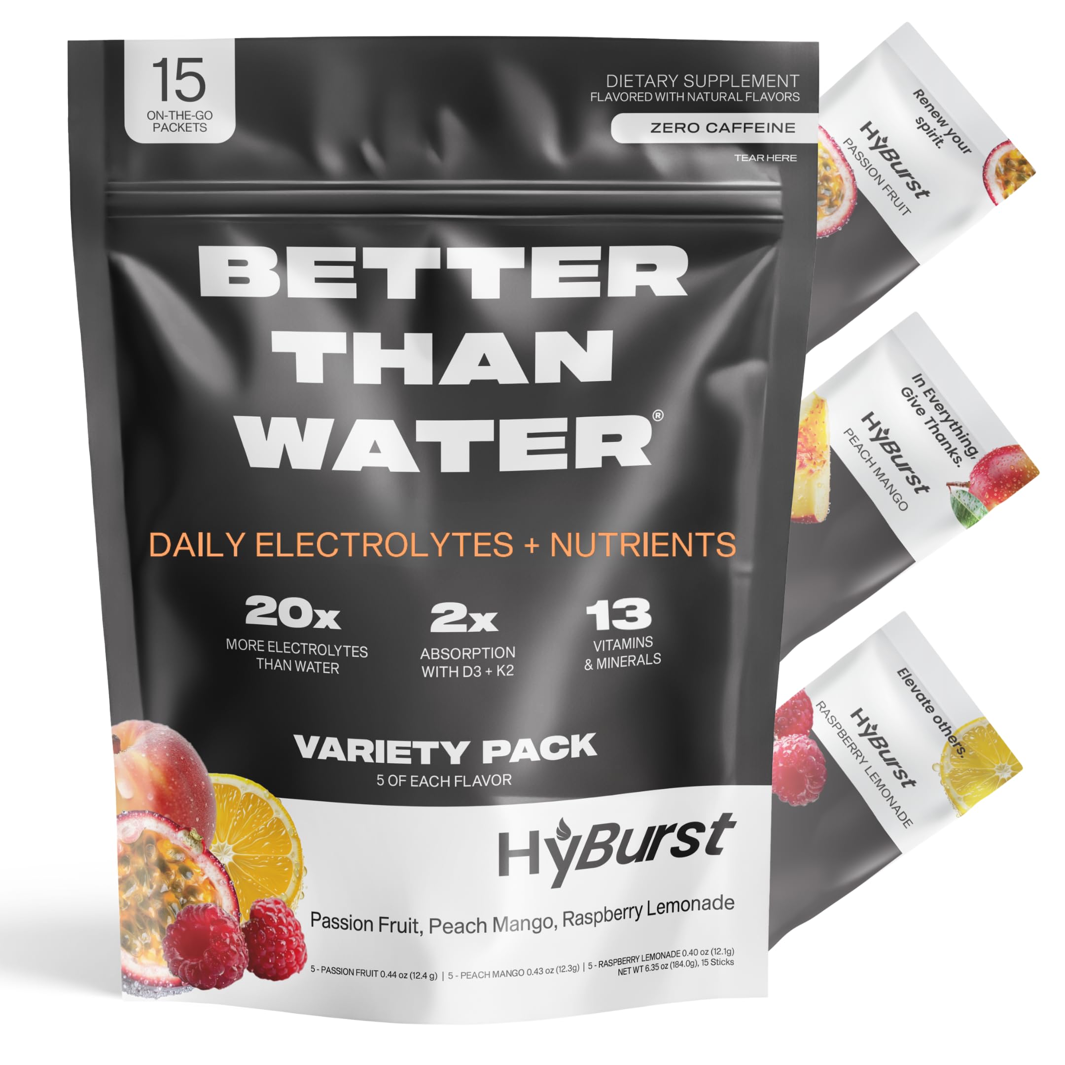 Snapklik.com : Hyburst Electrolyte & Vitamin Supplement Powder, Drink Mix
