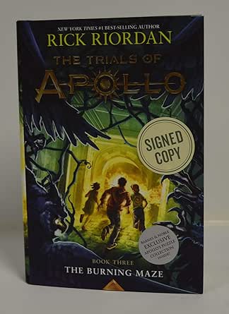 RICK RIORDAN signed The Trials of Apollo Book Three The Burning Maze ...