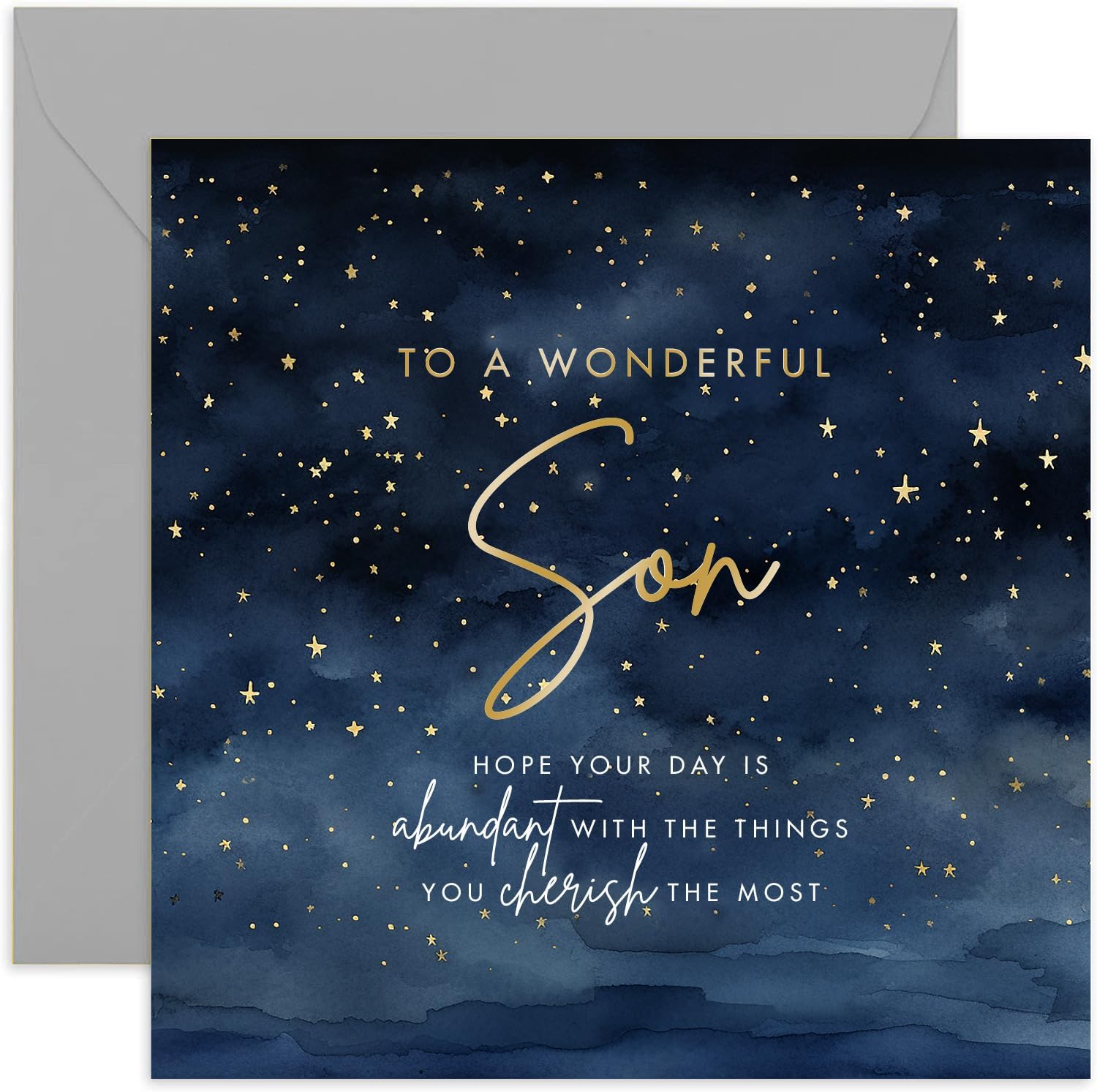 Amazon.com : Special Godson Birthday Card - Gold Foil Star Birthday ...