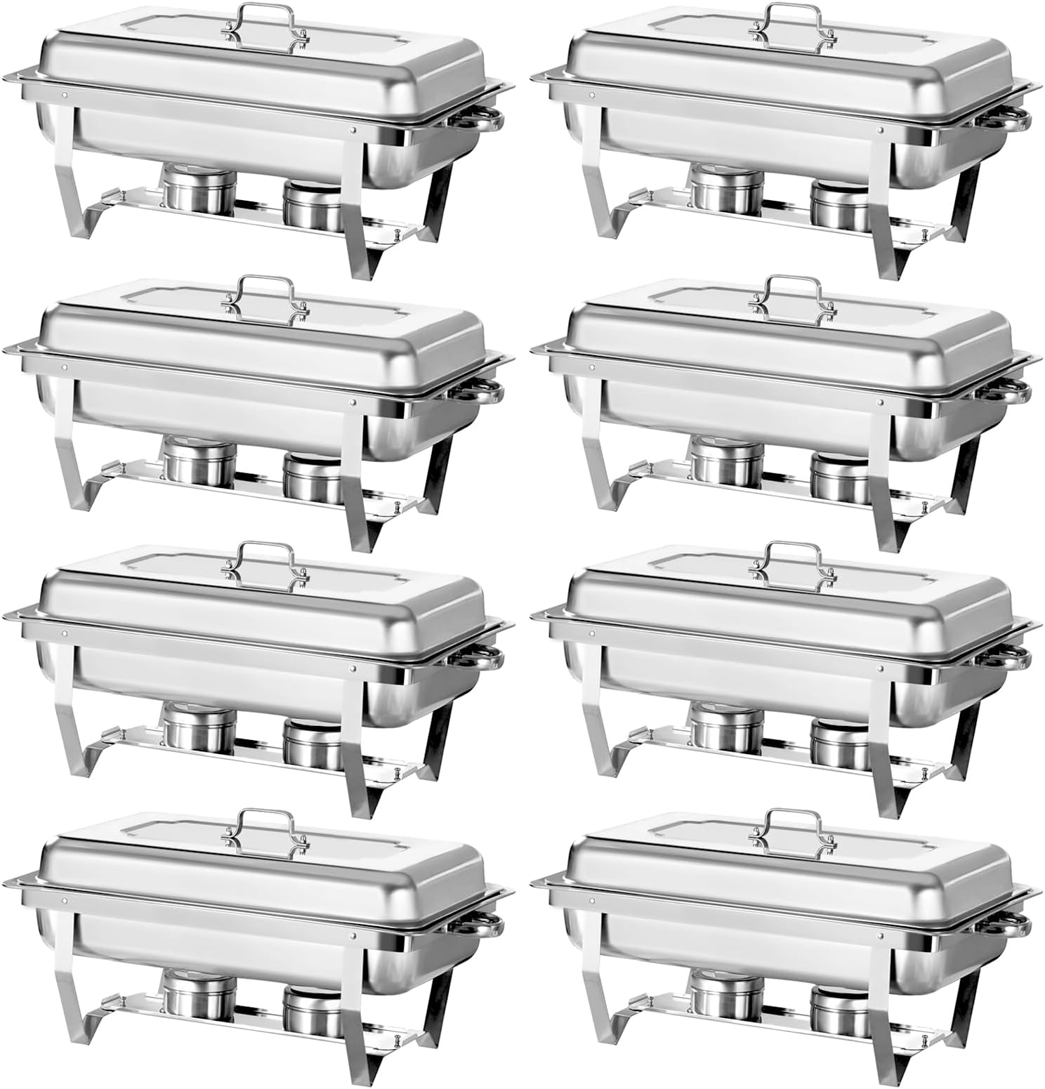 Amazon.de: Wilprep Chafing Dish Speisewärmer 9L 6pcs Edelstahl ...