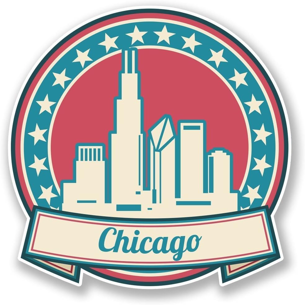 Amazon.com - Chicago Illinois USA America Vinyl Sticker Decal Laptop ...