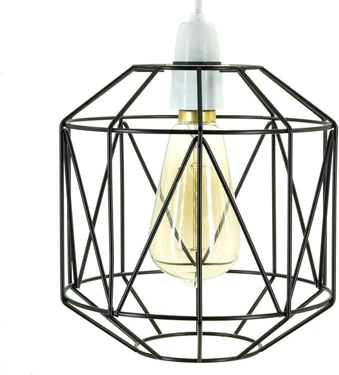 GMUK Home & Garden Products Retro Design Light Shade-Metal Wire Basket ...