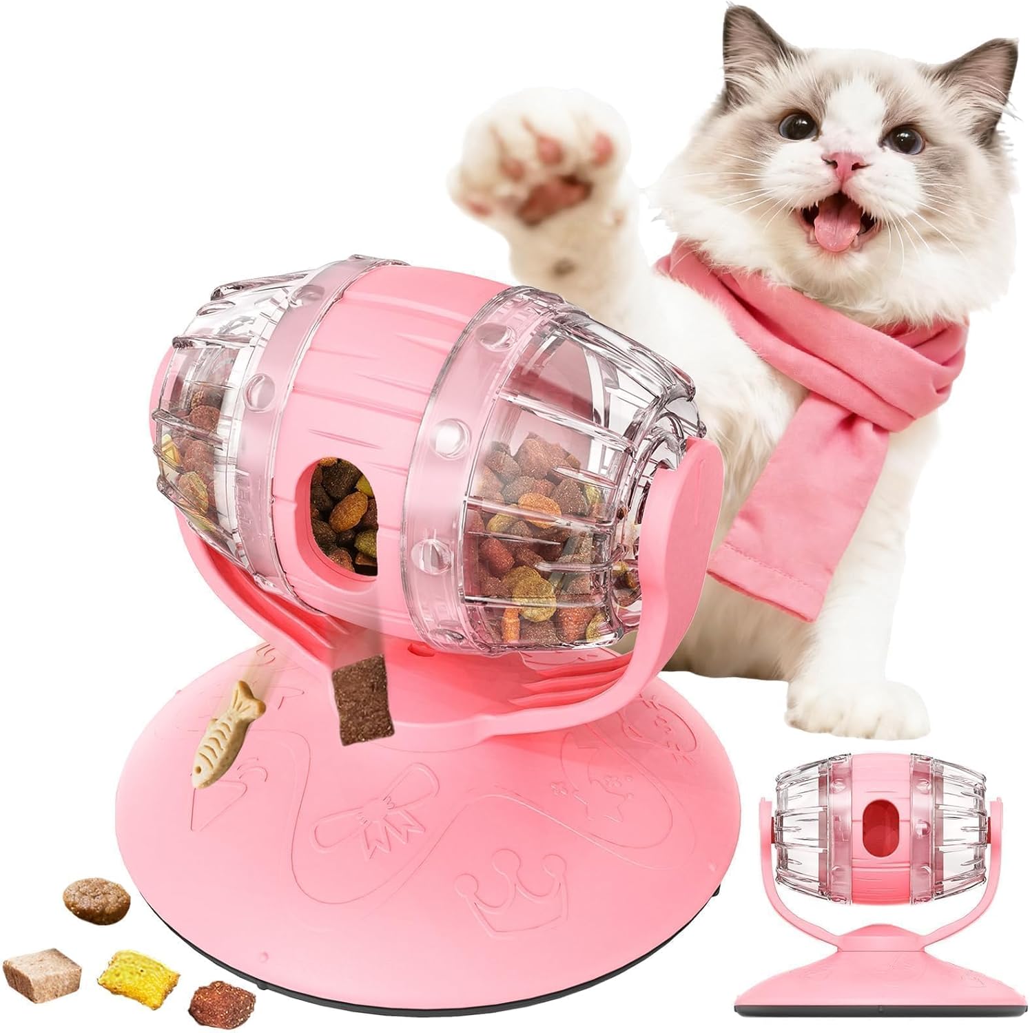 Amazon.com: TOHONGADON Interactive Cat Treats Dispenser Toy, Puzzle ...