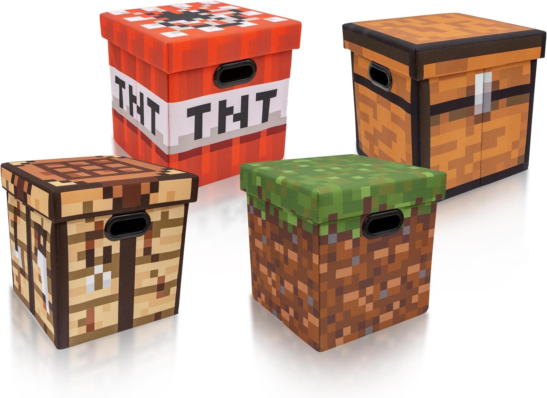 Amazon.com - Minecraft 4-Piece 13 Inch Fabric Storage Bin Bundle