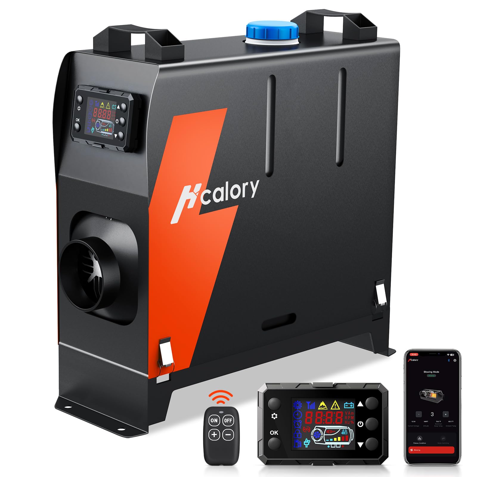 Snapklik.com : HCALORY 12V 8KW Diesel Air Heater Station-SE All-in-one