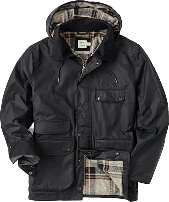 Huckberry Flint & Tinder Flannel-Lined Waxed Hudson Jacket, Navy, L at ...