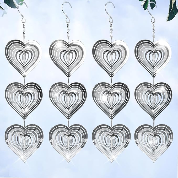 Amazon.com: Bird Scare Discs Set Reflective Wind Spinners Outdoor Decor ...