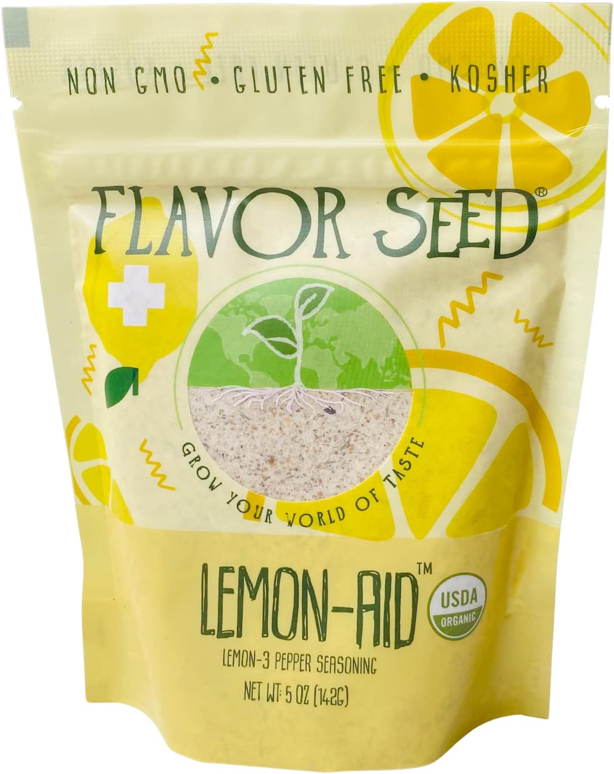 Amazon.com : Flavor Seed Lemon Aid. Organic Lemon Pepper Seasoning ...
