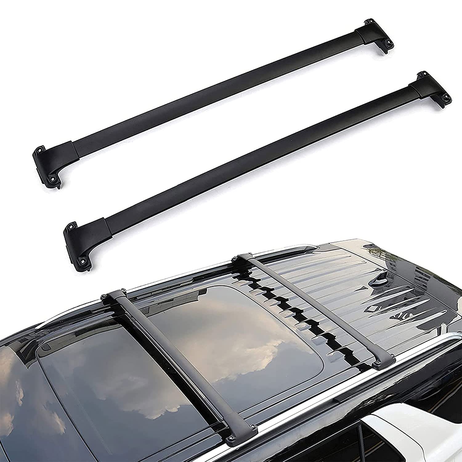 Buy Aluminum Alloy Cross Roof Rail Bars Rack Car Crossbar for Ford ...