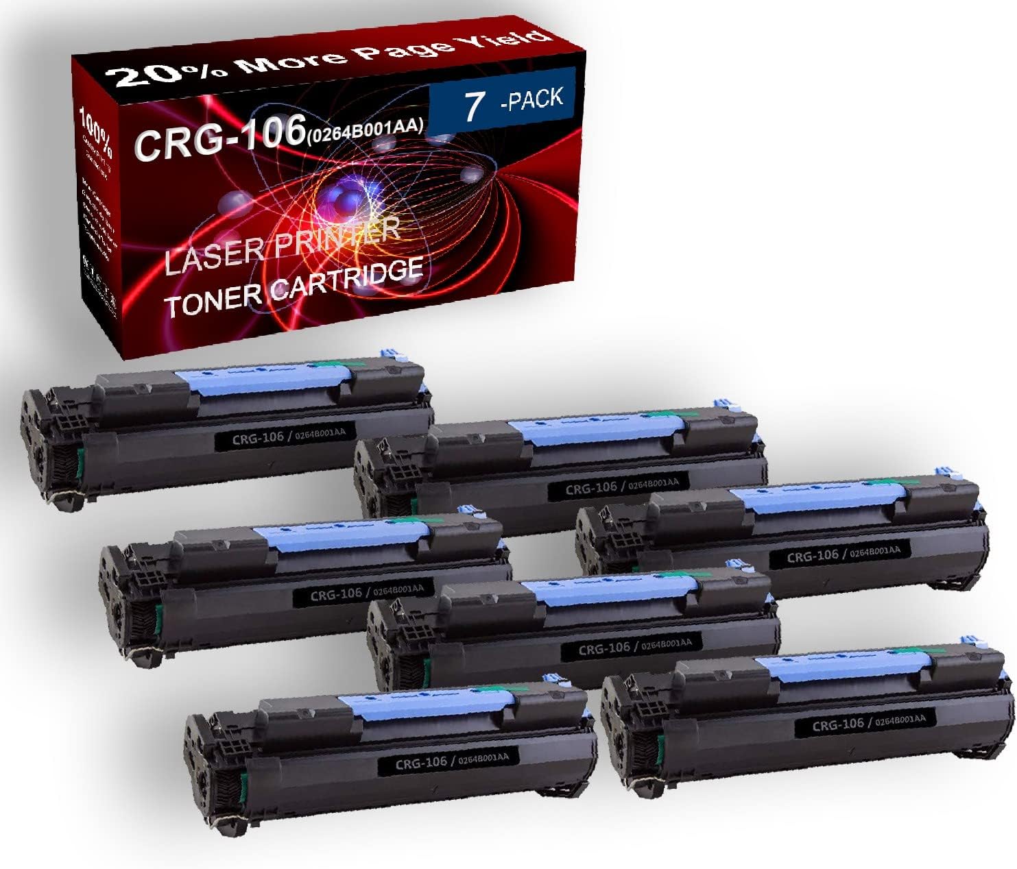 Amazon.com: 7-Pack(Black) Compatible 106 Toner Cartridge Canon CRG-106 ...