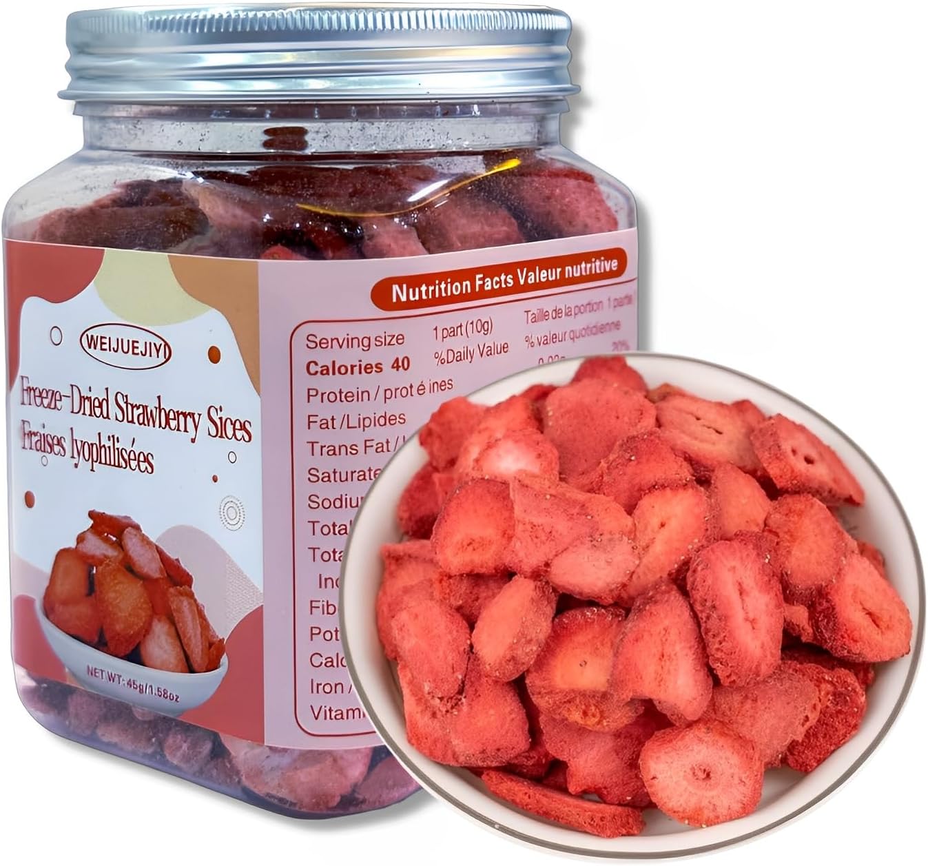 Amazon.com: Premium Freeze Dried Strawberries Pieces - 8.82oz 100% ...