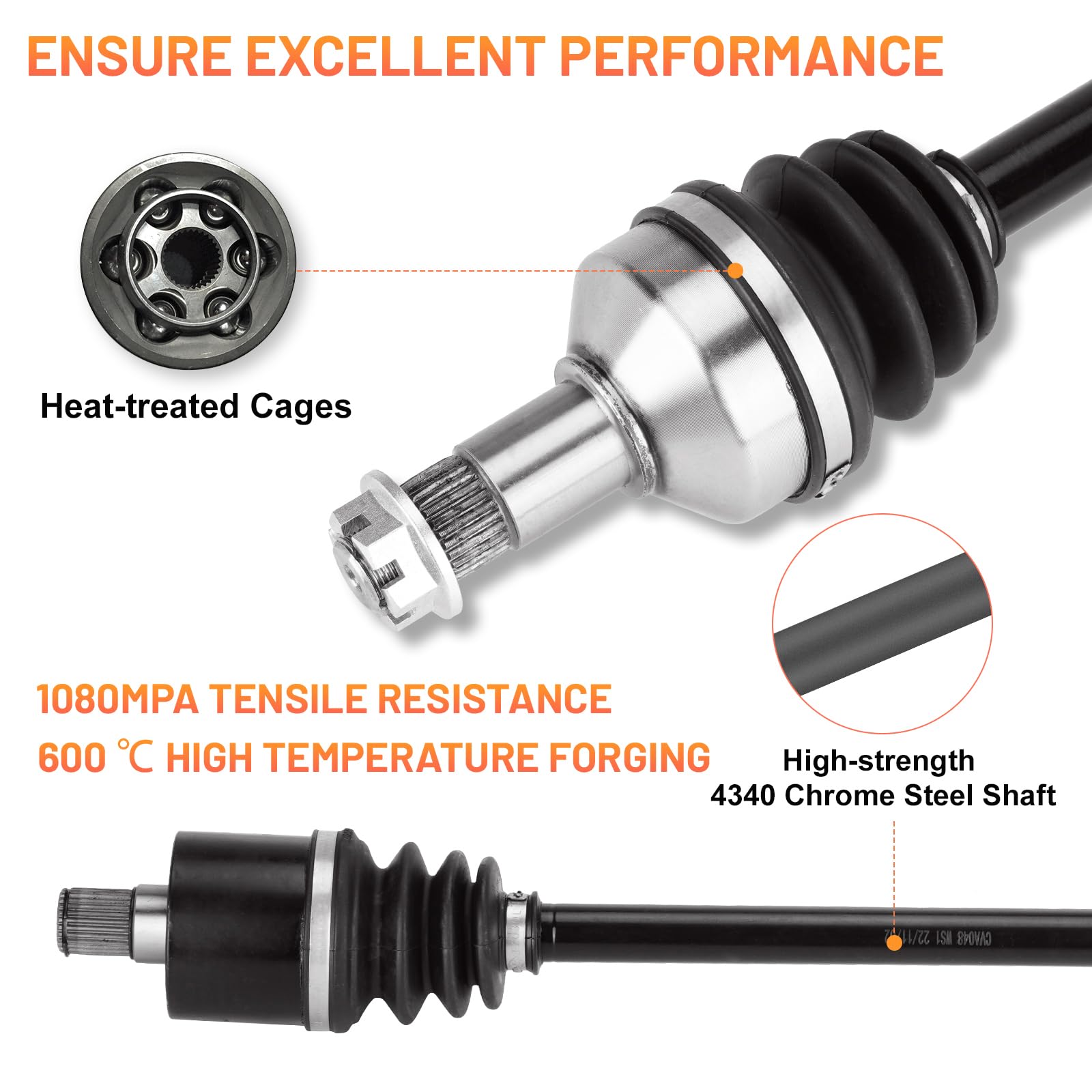 Rear CV Axle for Arctic Cat Wildcat 1000 LTD 4 4X Limited X1000 SE 2012 ...