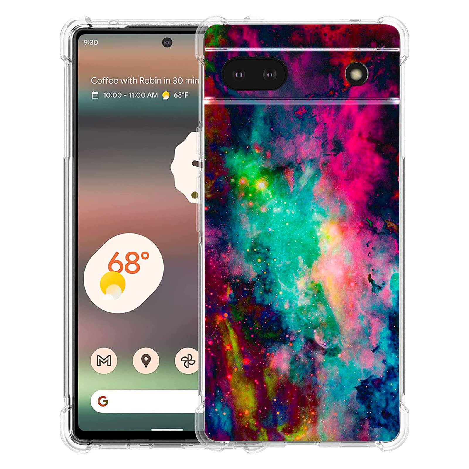 Amazon.com: Beaucov Pixel 6a Case, Colorful Universe Sky Drop ...