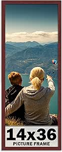 Amazon.com - CountryArtHouse 14x36 Frame Brown Mahogany Solid Wood ...