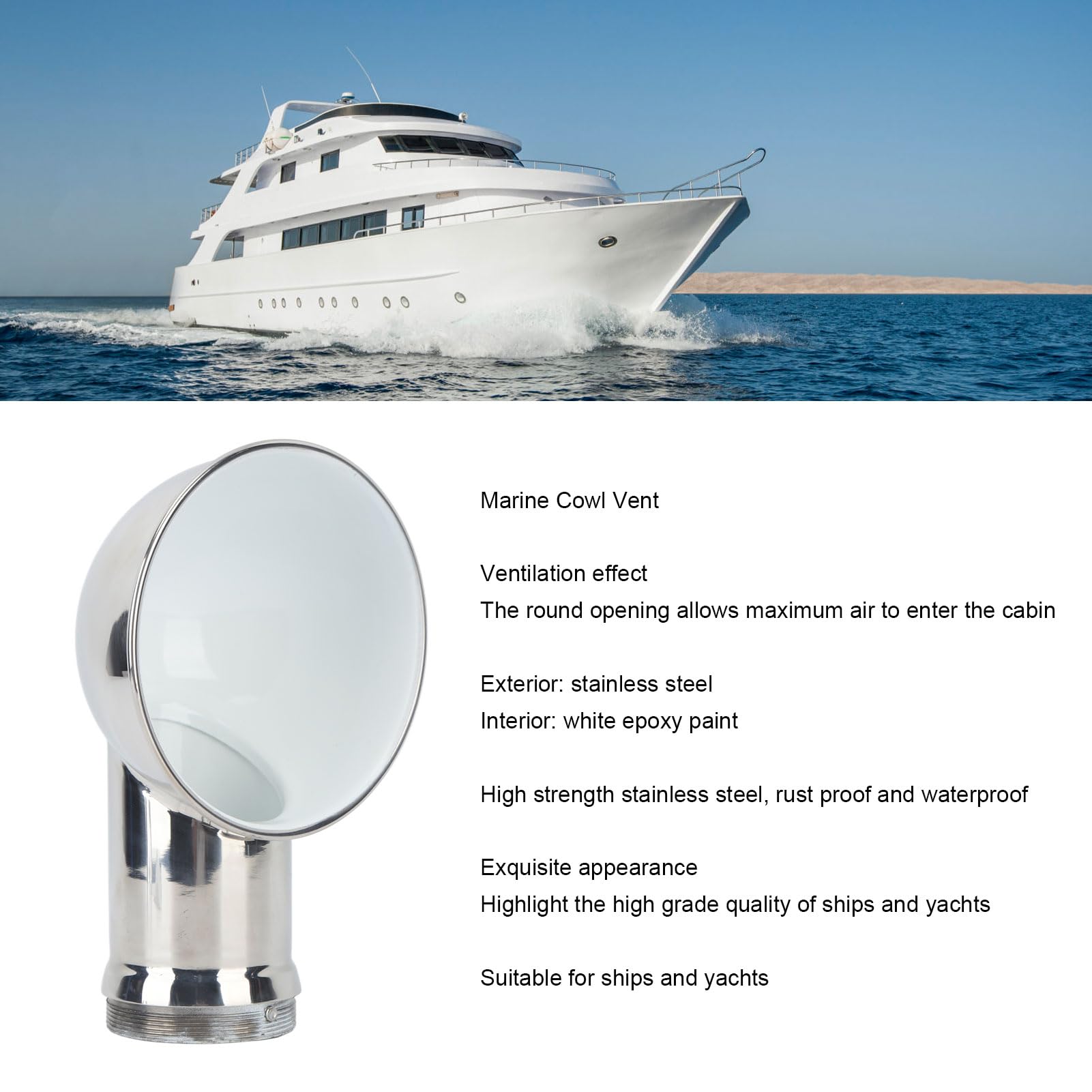 Boat Cowl Vent Marine Intake Exhaust Cowl Ventilator Air Vent For Ship ...