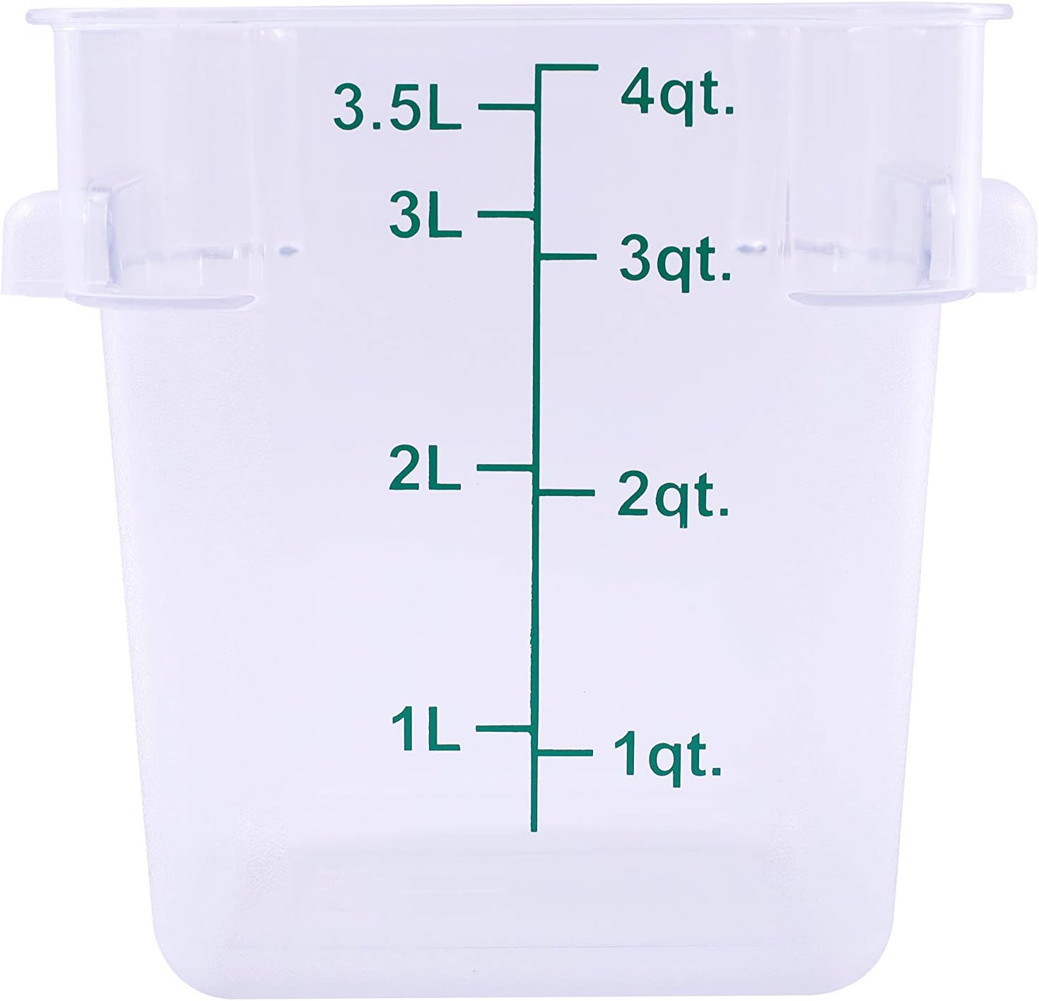 Amazon.com: caspian 4 Qt. Clear Square Polycarbonate Food Storage ...