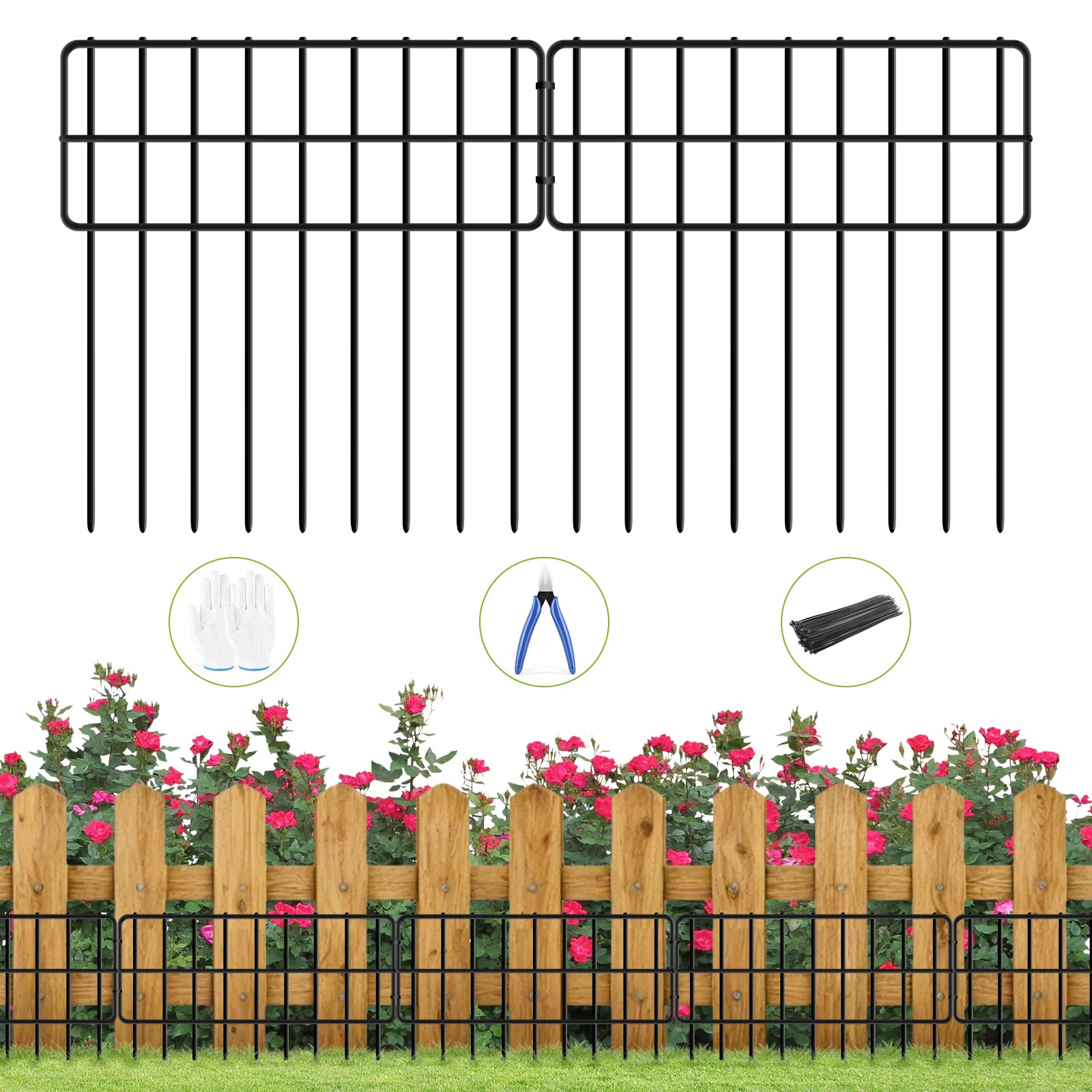 Buy Animal Barrier Fence, 30Pack 1.2" Gap No Dig Fence Panels for Dogs ...