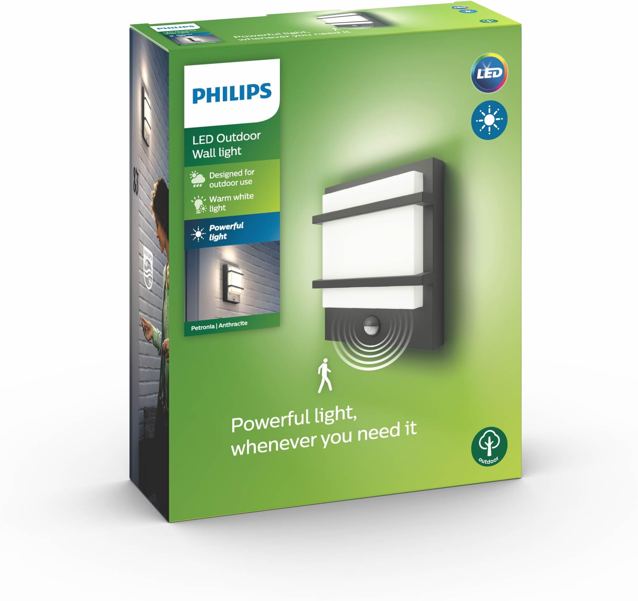 Philips LED Python Outdoor 6W Wall Light with Motion Sensor [Cool White ...
