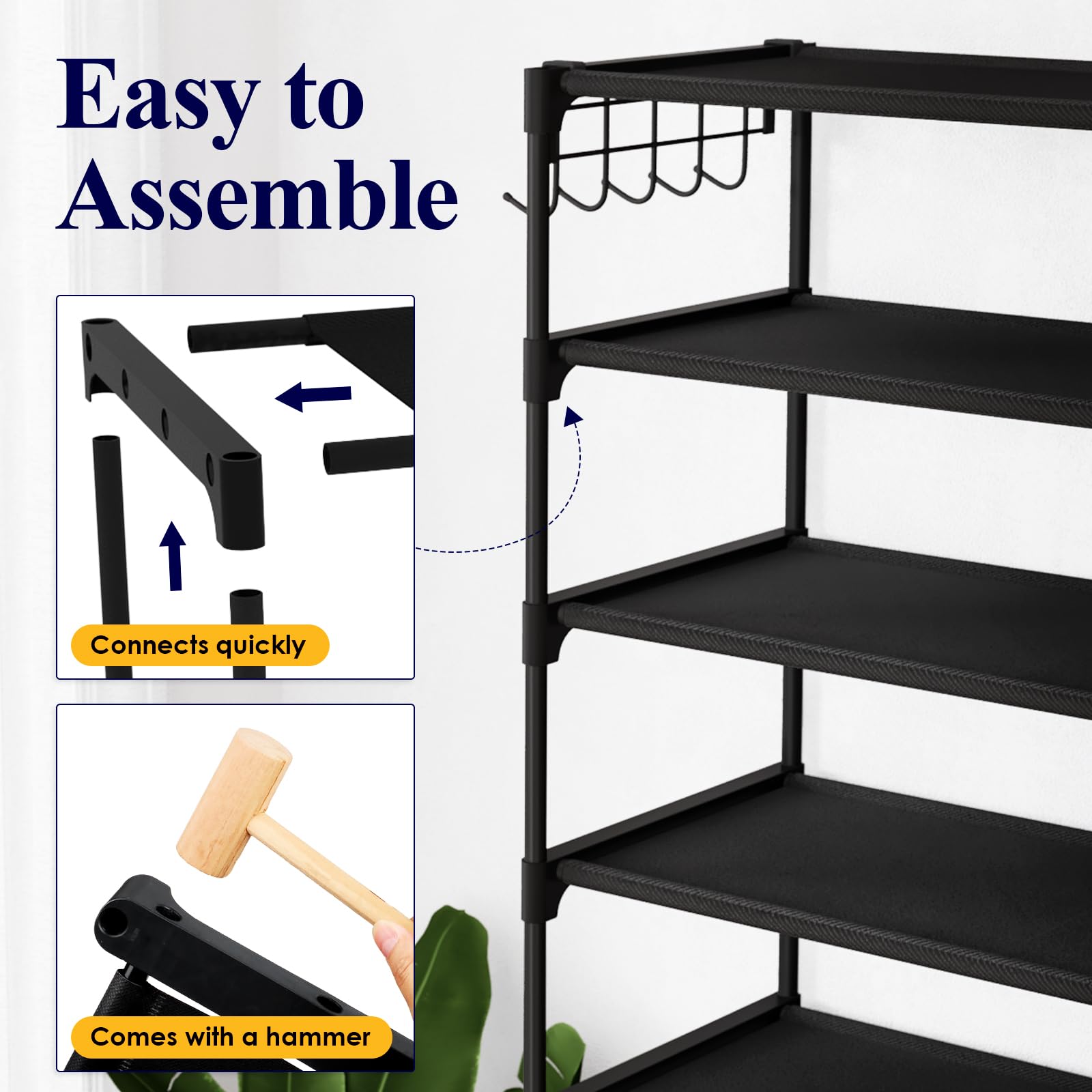 Snapklik.com : Kitsure Shoe Organizer - 8-Tier Large Shoe Rack For ...