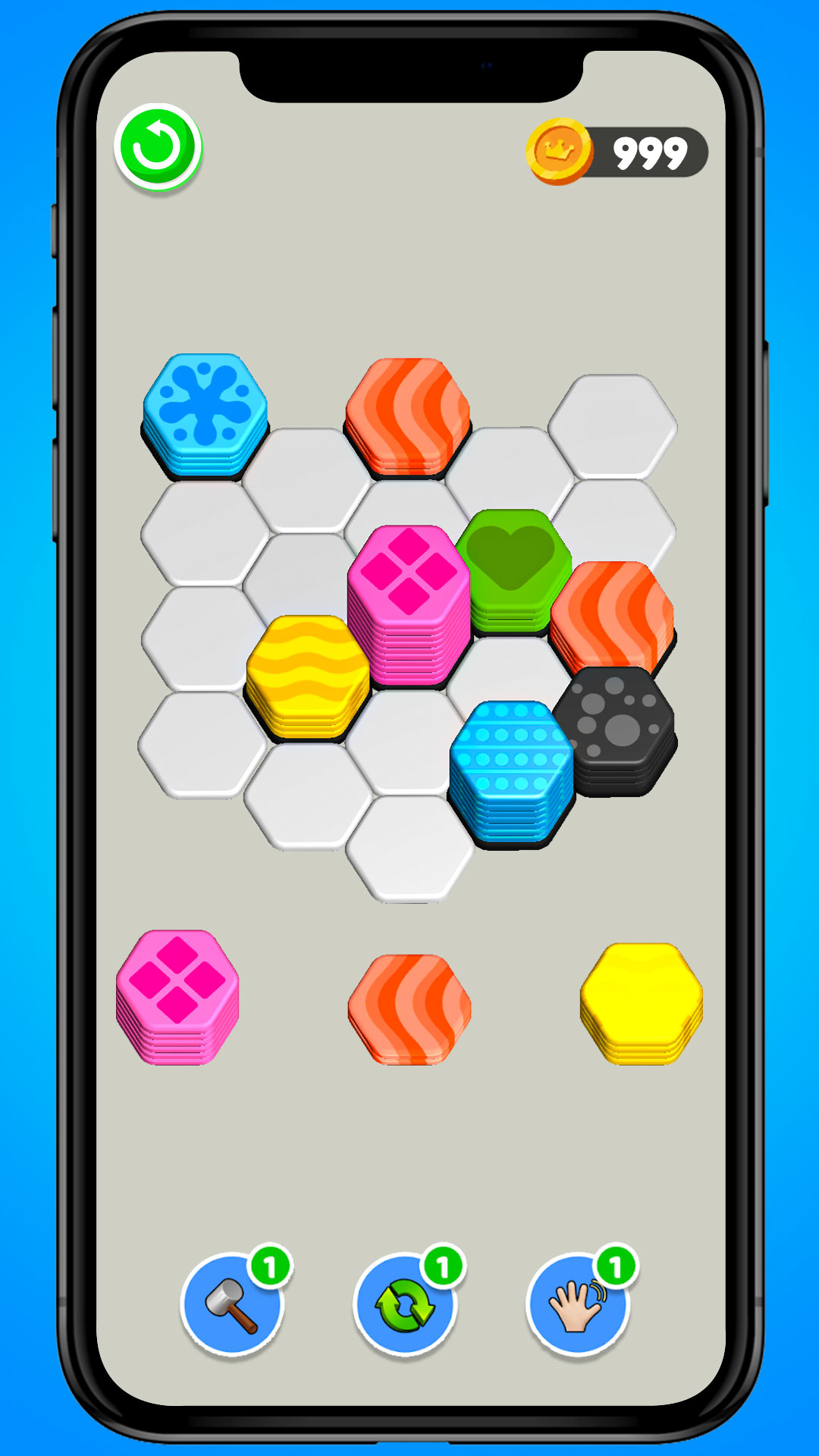 Hexa Monster Block Sorting Puzzle: Color Matching Stack Hexa Blocks ...