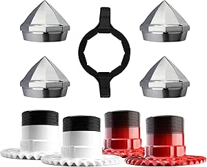 Amazon.com: British Wire Wheel 10-Sided Bullet Chrome Knock Off Spinner ...