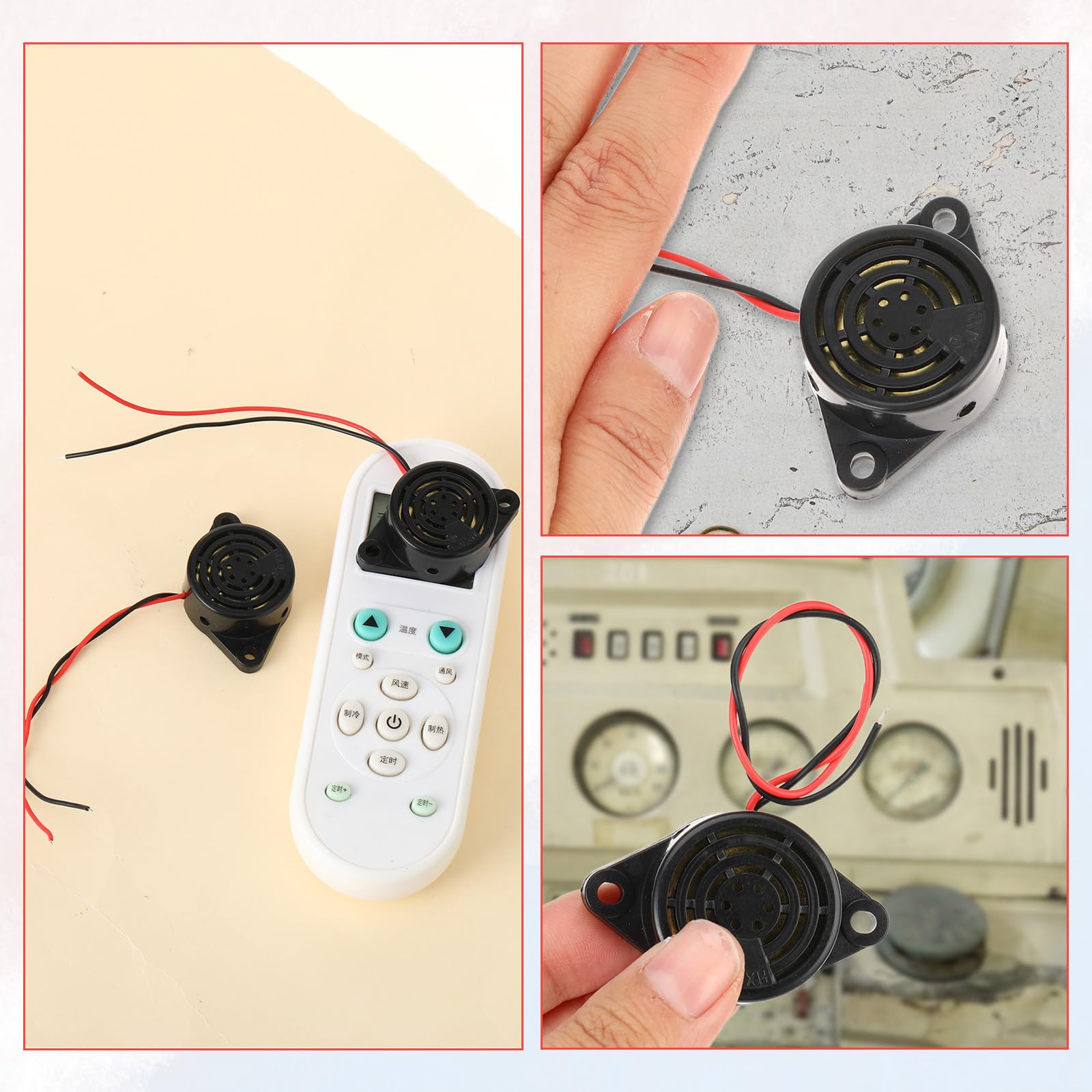 Snapklik.com : 4PCS SFM-27-W Beep Tone Alarm Ringer, DC 3-24V 90dB ...