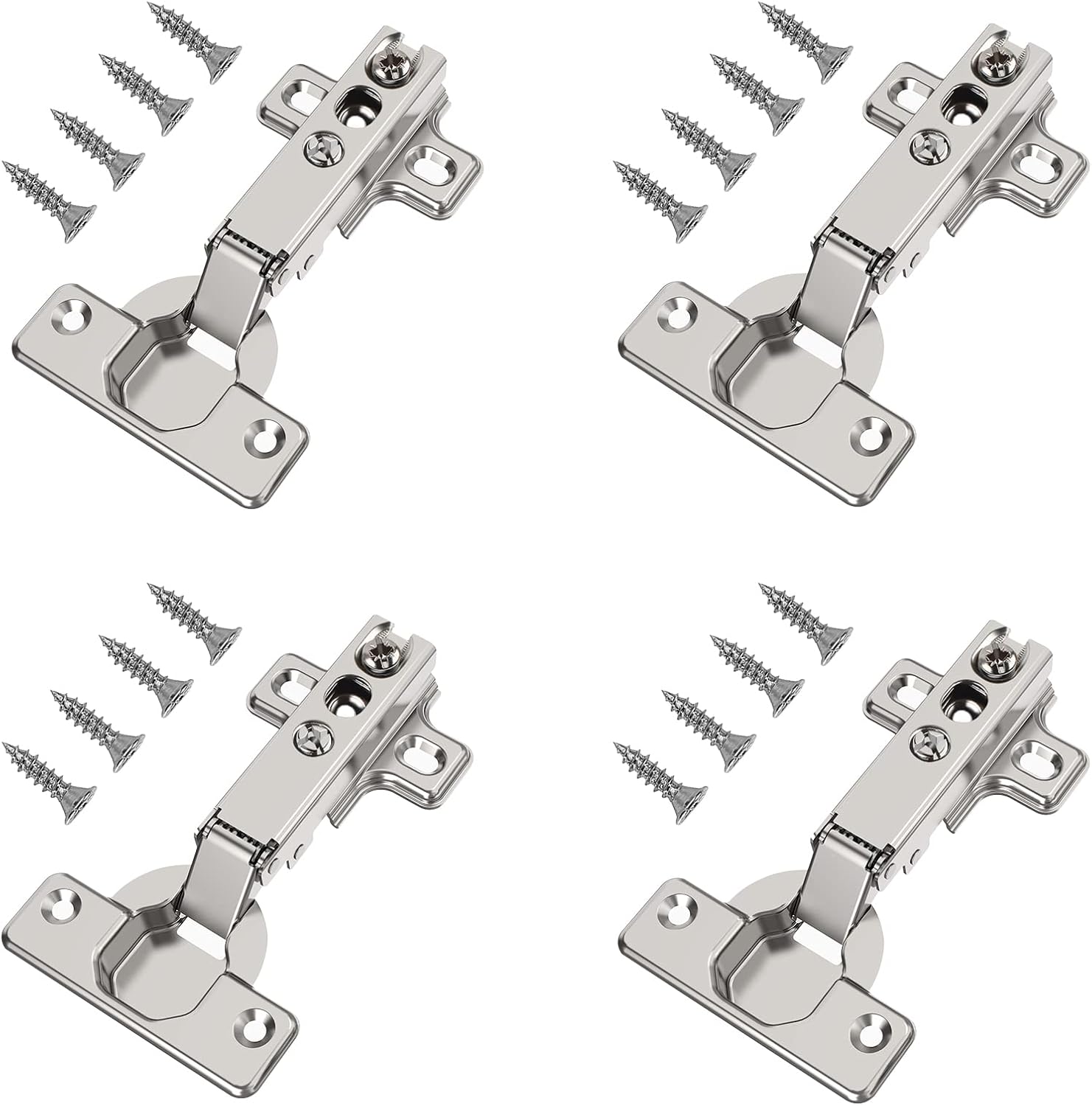 CVIUYO Cabinet Hinges 4Pack, Kitchen Door Cupboard Concealed Hinges ...