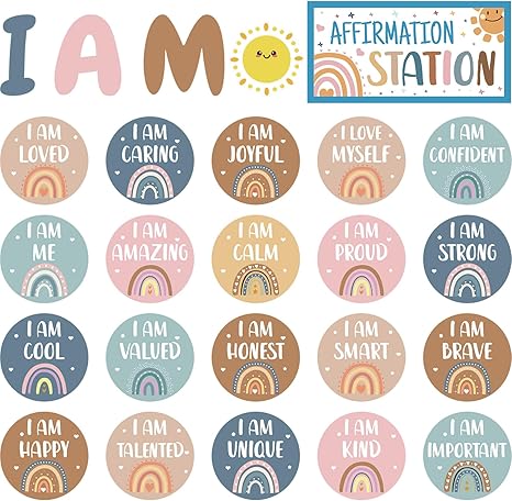 Amazon.com: Boho Affirmation Station Bulletin Board Motivational ...