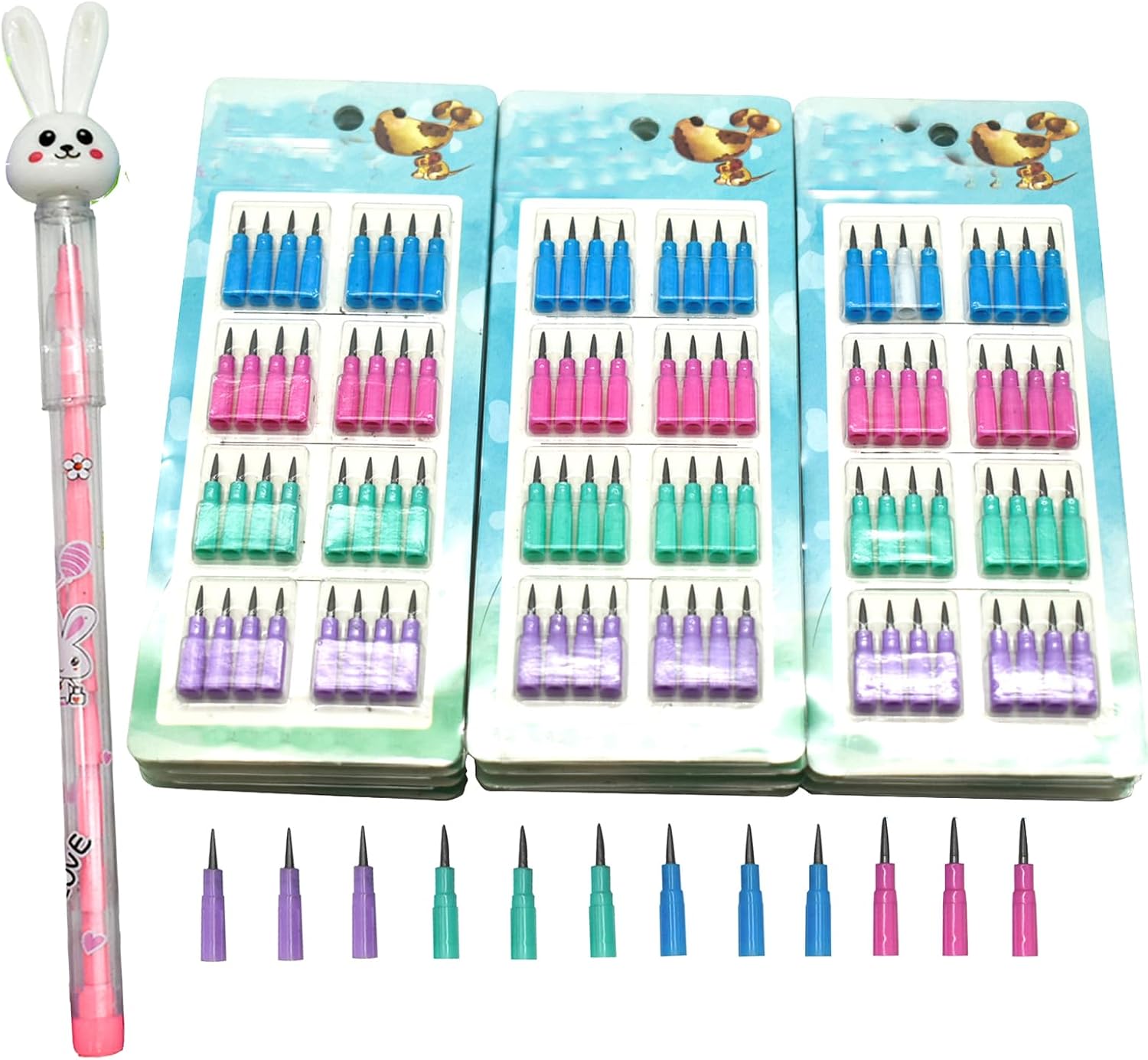 Amazon.com : Lopenle 12 Packs Stackable Pencil Refills Non Sharpening ...